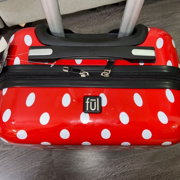 Disney | Bags | Ful Disney Minnie Mouse Polka Dot 2 Carryon Hardside ...